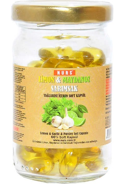 Strongart Limon Maydanoz Sarımsak Kürü 60 Kapsül Strongart Limon Maydanoz Sarımsak Kürü 60 Kapsül