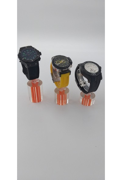 Standmarket Saat Standı 3'lü Set Lazer Model Oval Turuncu Standmarket Saat Standı 3'lü Set Lazer Model Oval Turuncu