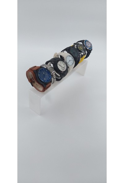 Standmarket Saat Standı 7'li Pleksi Beyaz Büyük Boy Standmarket Saat Standı 7'li Pleksi Beyaz Büyük Boy