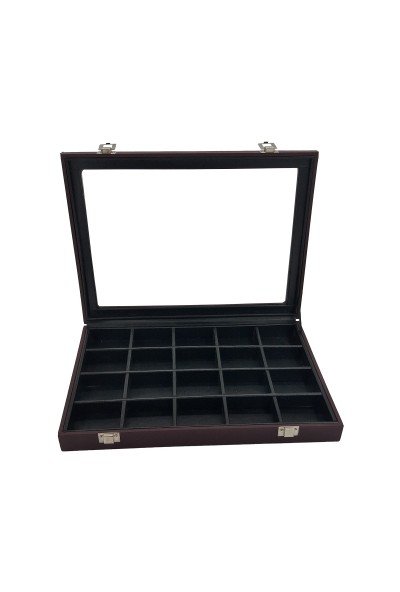 Standmarket 20 Bölmeli Takı Kutusu Kahve