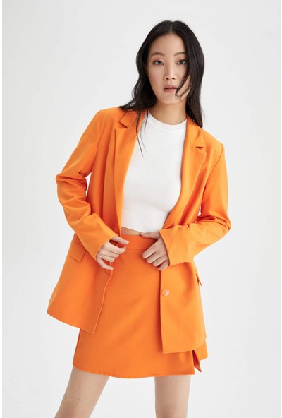 DeFacto Regular Fit Kapaklı Cepli Blazer Ceket V3392AZ22SP