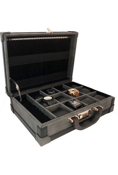 Standmarket Kombin Çantası Şifreli Gri Siyah