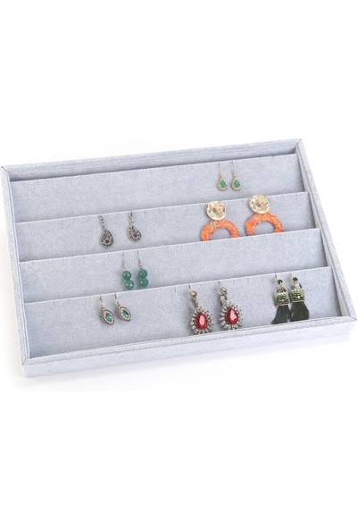 Standmarket Küpe Tablası Süet Gri