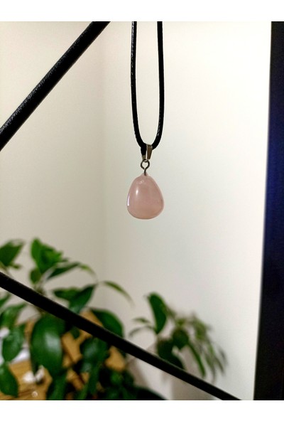 Estimation Pembe Kuvars Su Damlası Kolye Estimation Pembe Kuvars Su Damlası Kolye