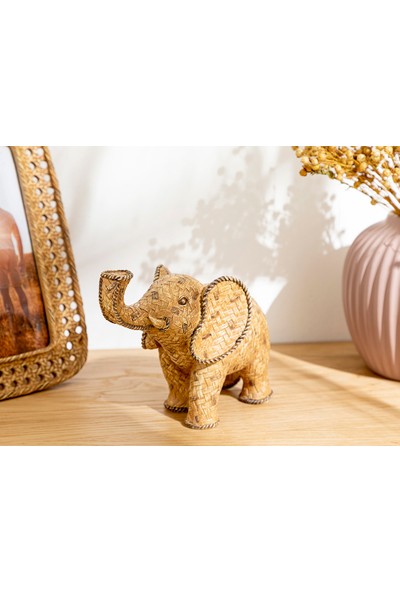 English Home Elephant Biblo 20,5X9X14 cm Kahve English Home Elephant Biblo 20,5X9X14 cm Kahve