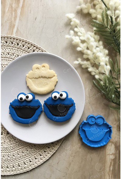 Cestopieno Mavi Kurabiye Canavarı Kurabiye Kalıbı