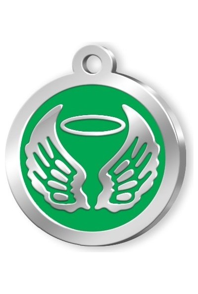 Hilall Shop Altın Kaplama Melek Künye - Yeşil