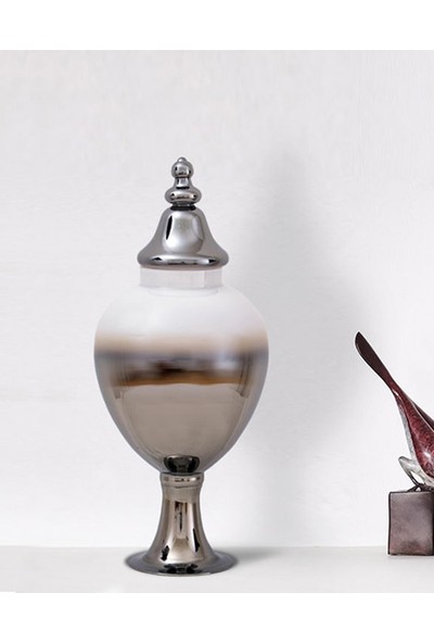 Selene Muhteşem Cam Renkli Dekor Vazo Yükseklik: 45 Cm