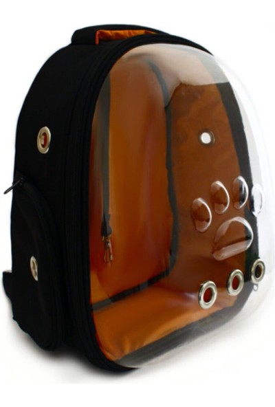 Emybox Kedi Köpek Seyahat Sırt Taşıma Çantası Astronot Evcil Hayvan taşıma Çantası Siyah