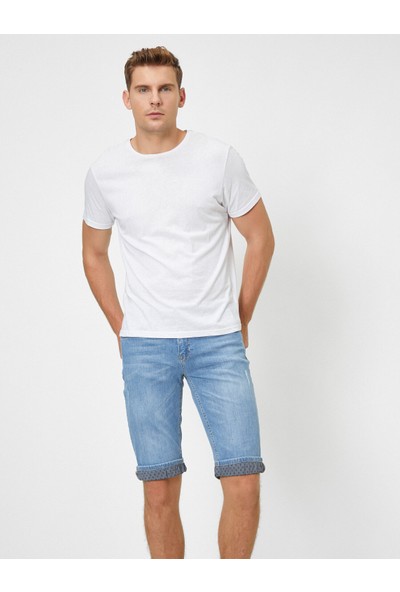 Koton Erkek Normal Bel Cep Detaylı Casual Kot Şort