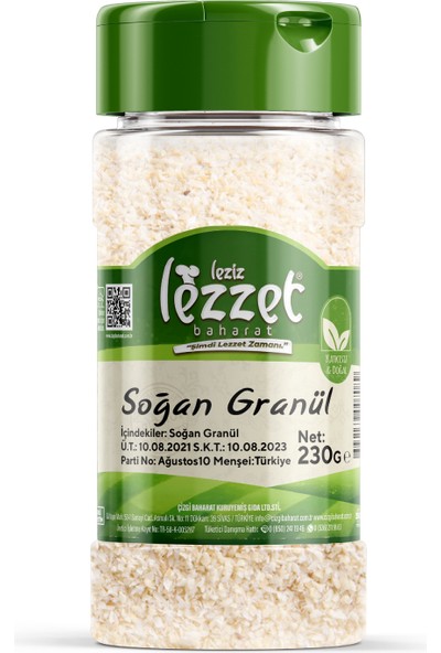 Leziz Lezzet Soğan granül 230 gr