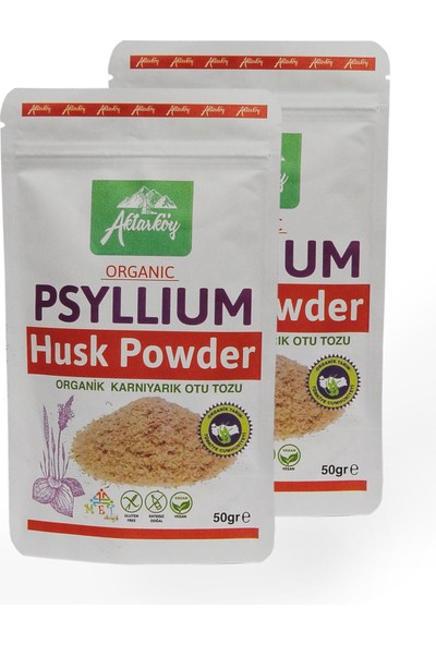 Aktar Köy Aktarköy Organik Psyllium Karnıyarık Otu Tozu 50 gr
