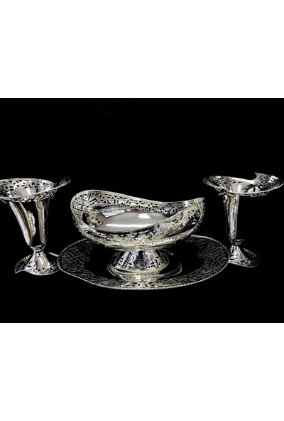 By Bilal Gümüş Kaplama Gondol Vazolu By Bilal Gümüş Kaplama Gondol Vazolu