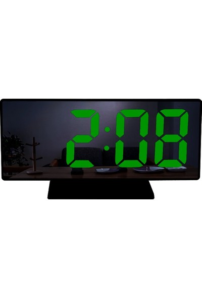 Yenitech-Dijital Masaüstü Dekoratif Şık Tasarımlı Ayna Büyük Ekran Çalar Saat Yenitech-Dijital Masaüstü Dekoratif Şık Tasarımlı Ayna Büyük Ekran Çalar Saat