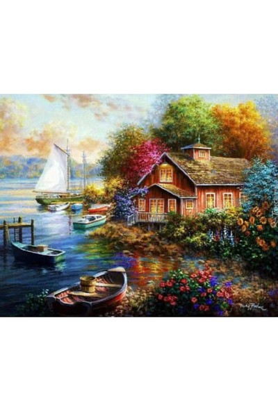 Lily Hobbyland Lilyhobbyland Sayılarla Boyama Seti (Çerçevesiz): Rulo: Hayalimdeki Ev 40 x 50 cm