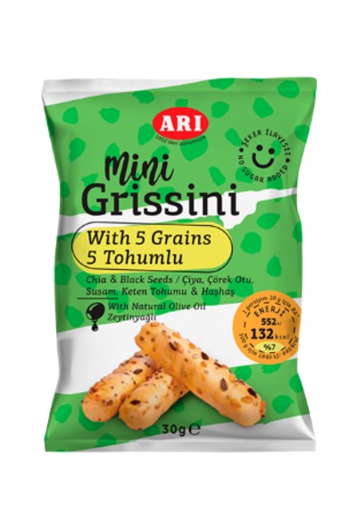 Grissini Mini 5 Tohumlu 30 gr Grissini Mini 5 Tohumlu 30 gr
