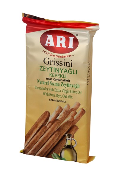 Arı Grissini Zeytinyağlı Kepekli Yulaflı 120GR Arı Grissini Zeytinyağlı Kepekli Yulaflı 120GR