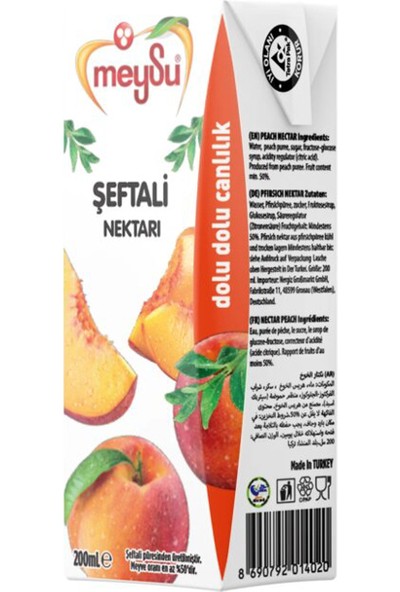 Meysu Meyve Suyu 200 ml Şeftali Meysu Meyve Suyu 200 ml Şeftali