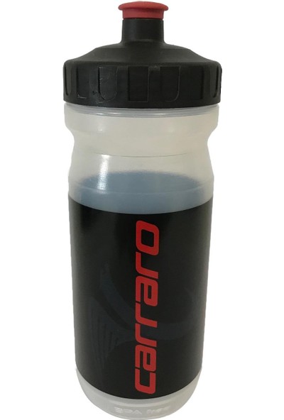 Carraro 600ML Bisiklet Matarası Şeffaf-Siyah Carraro 600ML Bisiklet Matarası Şeffaf-Siyah
