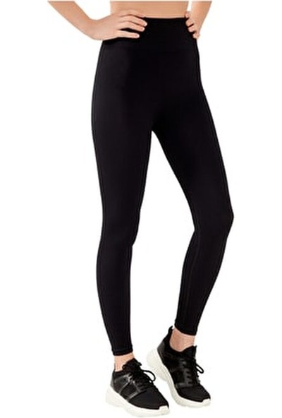 Erolcan Kadın Siyah Renkli Fitilli Tayt