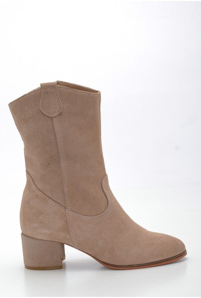 Derimod Kadın Süet Orta Topuk Bot