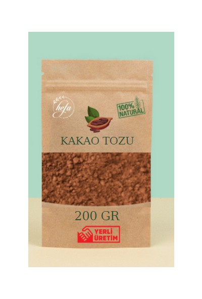 Hefa Şifa Bahçesi Kakao Tozu 200 gr Hefa Şifa Bahçesi Kakao Tozu 200 gr