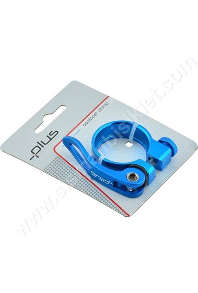Plus Alüminyum 31.8mm Mandallı Sele Kelepçesi Mavi