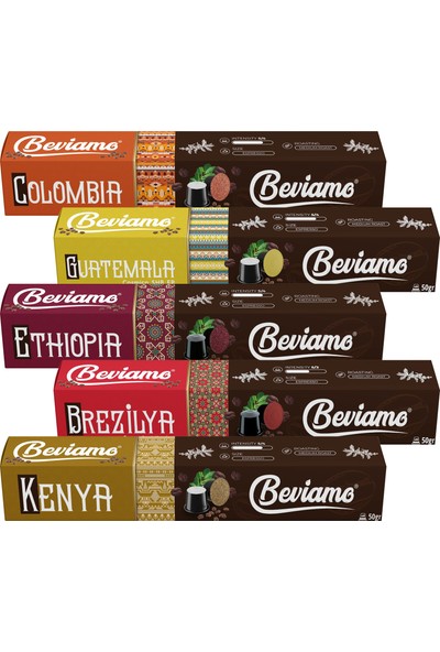 Beviamo Nespresso Uyumlu Kapsül Kahve Karışık 50 Kapsül Beviamo Nespresso Uyumlu Kapsül Kahve Karışık 50 Kapsül