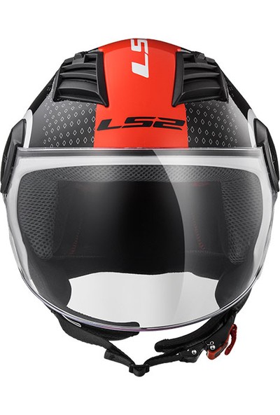 LS2 Aırflow Condor Beyaz-Siyah-Kırmızı Kask LS2 Aırflow Condor Beyaz-Siyah-Kırmızı Kask