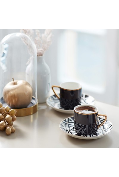 Karaca Monochrome 4 Kişilik Kahve Fincanı Takımı 90 ml