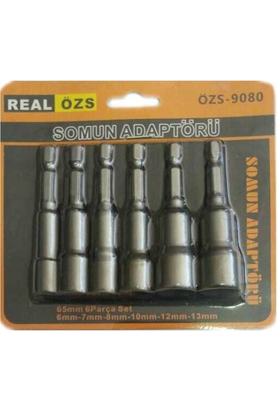 6 Parça Manyetik Bits Somun Adaptörü Uzun 6 Parça Manyetik Bits Somun Adaptörü Uzun
