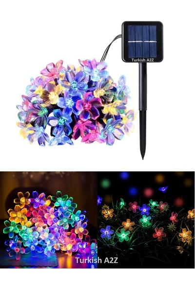 Turkish A2z Güneş Enerjili Solar 30 Rgb Ledli Çiçek Desenli Dekorasyon Bahçe Aydınlatma Turkish A2z Güneş Enerjili Solar 30 Rgb Ledli Çiçek Desenli Dekorasyon Bahçe Aydınlatma