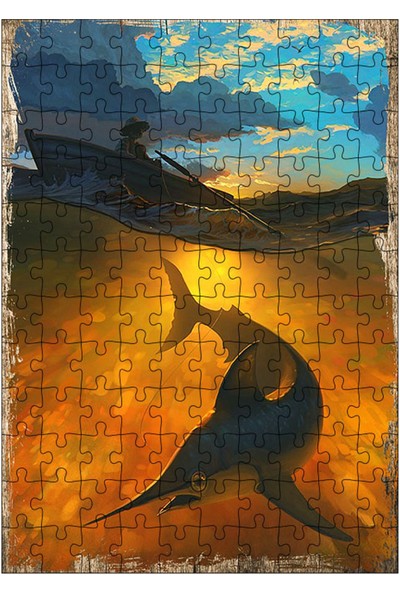 Tablomega Ahşap Mdf Puzzle Yapboz Balıkçı ve Kılıçbalığı 120 Parça 25*35 cm Tablomega Ahşap Mdf Puzzle Yapboz Balıkçı ve Kılıçbalığı 120 Parça 25*35 cm