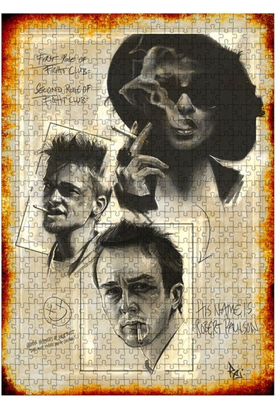 Tablomega Ahşap Mdf Puzzle Yapboz Dövüş  kulübü Fight Club 500 Parça 50*70 cm Tablomega Ahşap Mdf Puzzle Yapboz Dövüş  kulübü Fight Club 500 Parça 50*70 cm