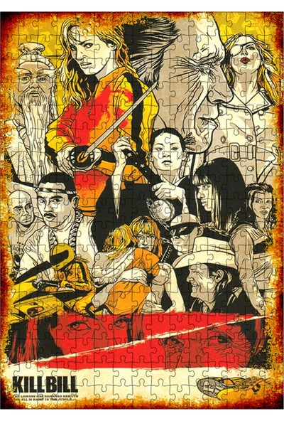 Tablomega Ahşap Mdf Puzzle Yapboz Kill Bill Retro Film Afişi 255 Parça 35*50 cm Tablomega Ahşap Mdf Puzzle Yapboz Kill Bill Retro Film Afişi 255 Parça 35*50 cm