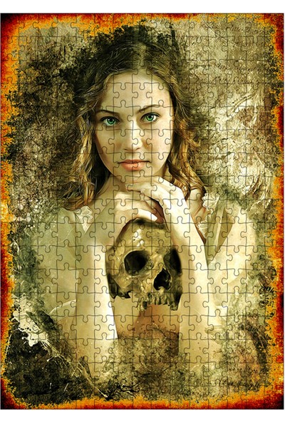 Tablomega Ahşap Mdf Puzzle Yapboz Kuru Kafa ve Kadın 255 Parça 35*50 cm Tablomega Ahşap Mdf Puzzle Yapboz Kuru Kafa ve Kadın 255 Parça 35*50 cm
