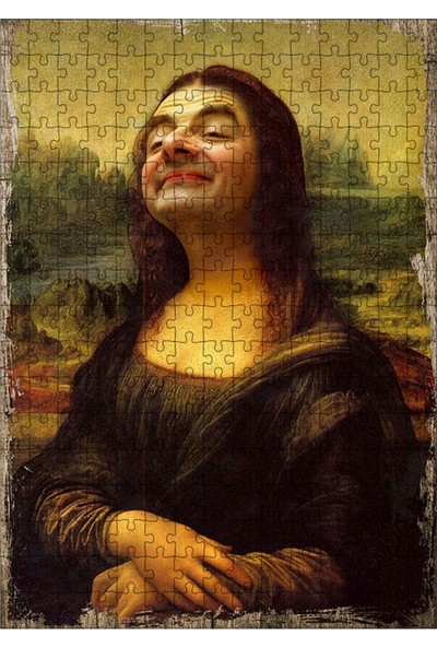 Tablomega Ahşap Mdf Puzzle Yapboz Monalisa Mr Bean 255 Parça 35*50 cm