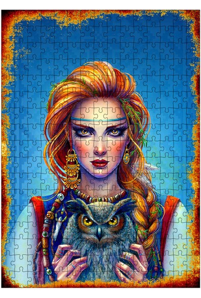Tablomega Ahşap Mdf Puzzle Yapboz Baykuş ve Kadın 255 Parça 35*50 cm Tablomega Ahşap Mdf Puzzle Yapboz Baykuş ve Kadın 255 Parça 35*50 cm