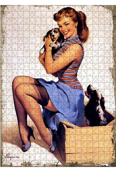 Tablomega Ahşap Mdf Puzzle Yapboz Köpek ve Kadın 500 Parça 50*70 cm Tablomega Ahşap Mdf Puzzle Yapboz Köpek ve Kadın 500 Parça 50*70 cm