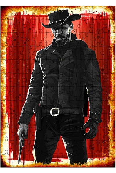 Tablomega Ahşap Mdf Puzzle Yapboz Zenci Kovboy 120 Parça 25*35 cm