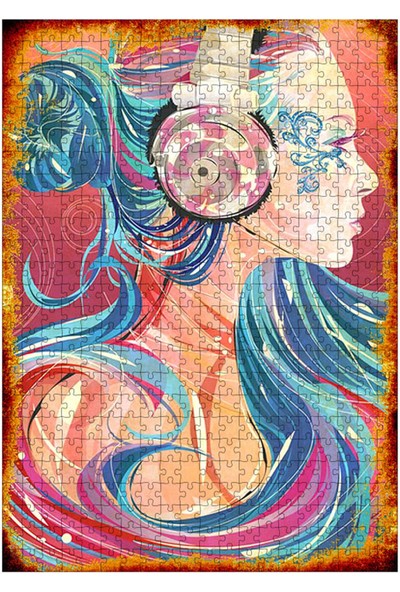 Tablomega Ahşap Mdf Puzzle Yapboz Müzik Dinleyen Kız 500 Parça 50*70 cm Tablomega Ahşap Mdf Puzzle Yapboz Müzik Dinleyen Kız 500 Parça 50*70 cm