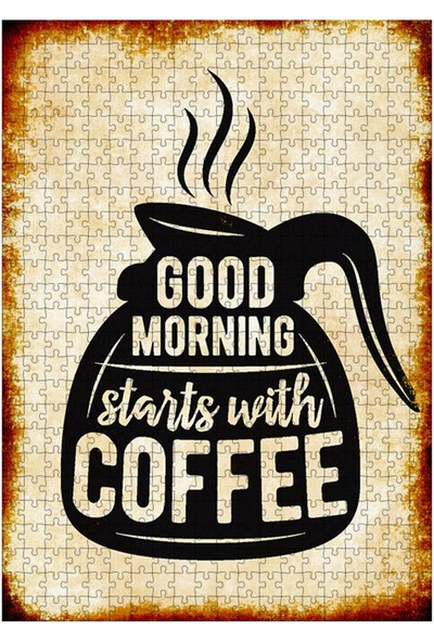 Tablomega Ahşap Mdf Puzzle Yapboz Günaydın Kahve 500 Parça 50*70 cm