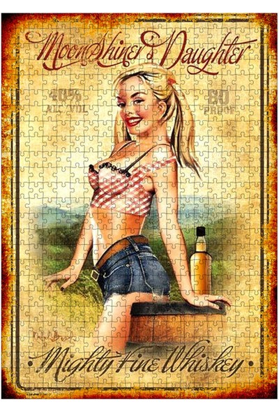 Tablomega Ahşap Mdf Puzzle Yapboz Moonshiners Doughter Afiş 500 Parça 50*70 cm