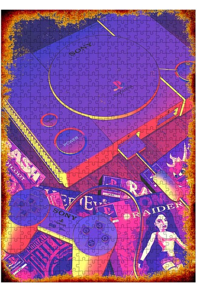 Tablomega Ahşap Mdf Puzzle Yapboz Sony Playstation 500 Parça 50*70 cm