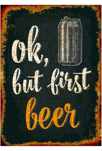 Tablomega Ahşap Mdf Puzzle Yapboz Tamam Ama Önce Bira 120 Parça 25*35 cm Tablomega Ahşap Mdf Puzzle Yapboz Tamam Ama Önce Bira 120 Parça 25*35 cm