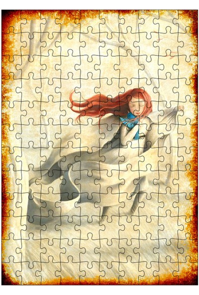 Tablomega Ahşap Mdf Puzzle Yapboz Mavi Kuş ve Kız Çocuğu 120 Parça 25*35 cm