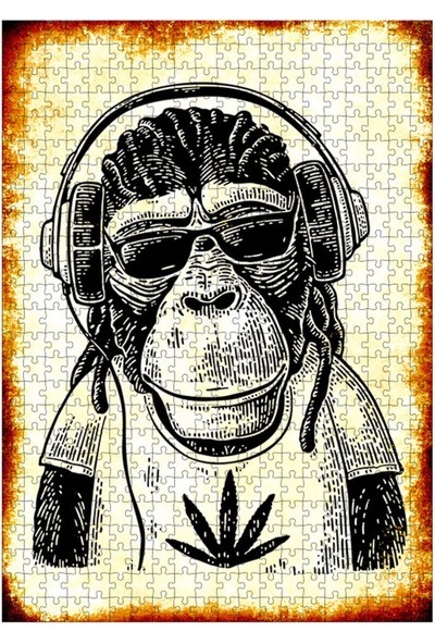 Tablomega Ahşap Mdf Puzzle Yapboz Müptezel Maymun 500 Parça 50*70 cm Tablomega Ahşap Mdf Puzzle Yapboz Müptezel Maymun 500 Parça 50*70 cm