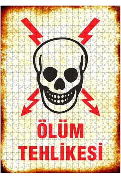 Tablomega Ahşap Mdf Puzzle Yapboz Ölüm Tehlikesi Tabelası 500 Parça 50*70 cm Tablomega Ahşap Mdf Puzzle Yapboz Ölüm Tehlikesi Tabelası 500 Parça 50*70 cm