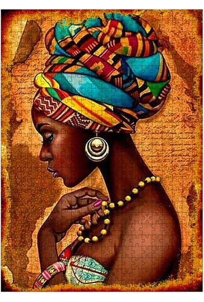 Tablomega Ahşap Mdf Puzzle Yapboz Afrikalı Kadın 500 Parça 50*70 cm Tablomega Ahşap Mdf Puzzle Yapboz Afrikalı Kadın 500 Parça 50*70 cm