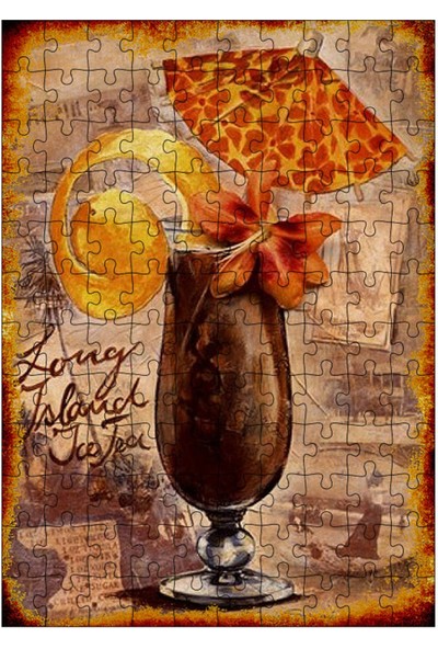 Tablomega Ahşap Mdf Puzzle Yapboz Long Island Ice Tea 120 Parça 25*35 cm